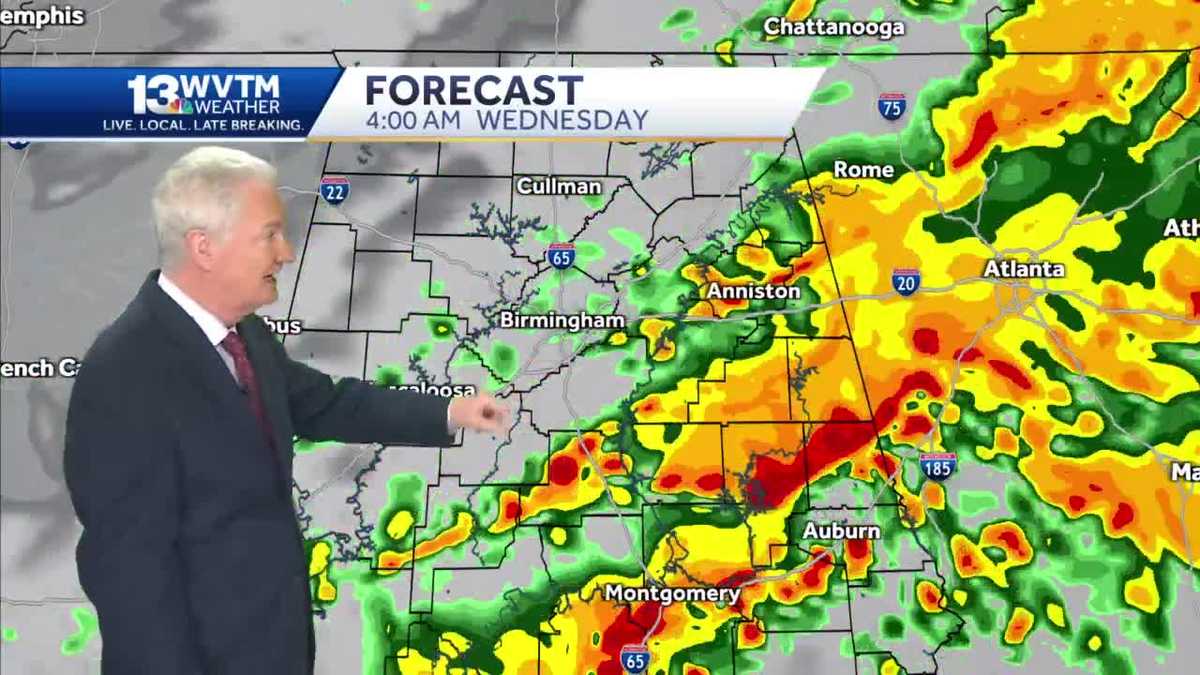 Storms with hail, high winds, tornadoes and very heavy rainfall