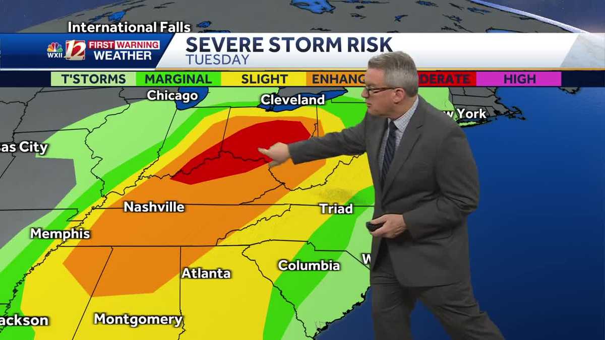 WATCH: Cold front to bring severe storm risk and big cool down