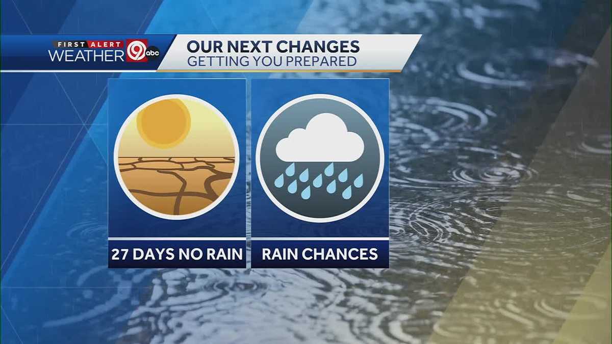 Dry stretch could come to an end tonight