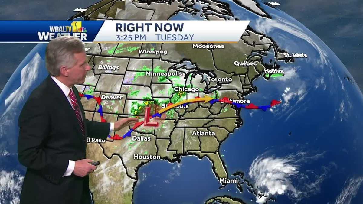 Showers overnight, more possible Wednesday