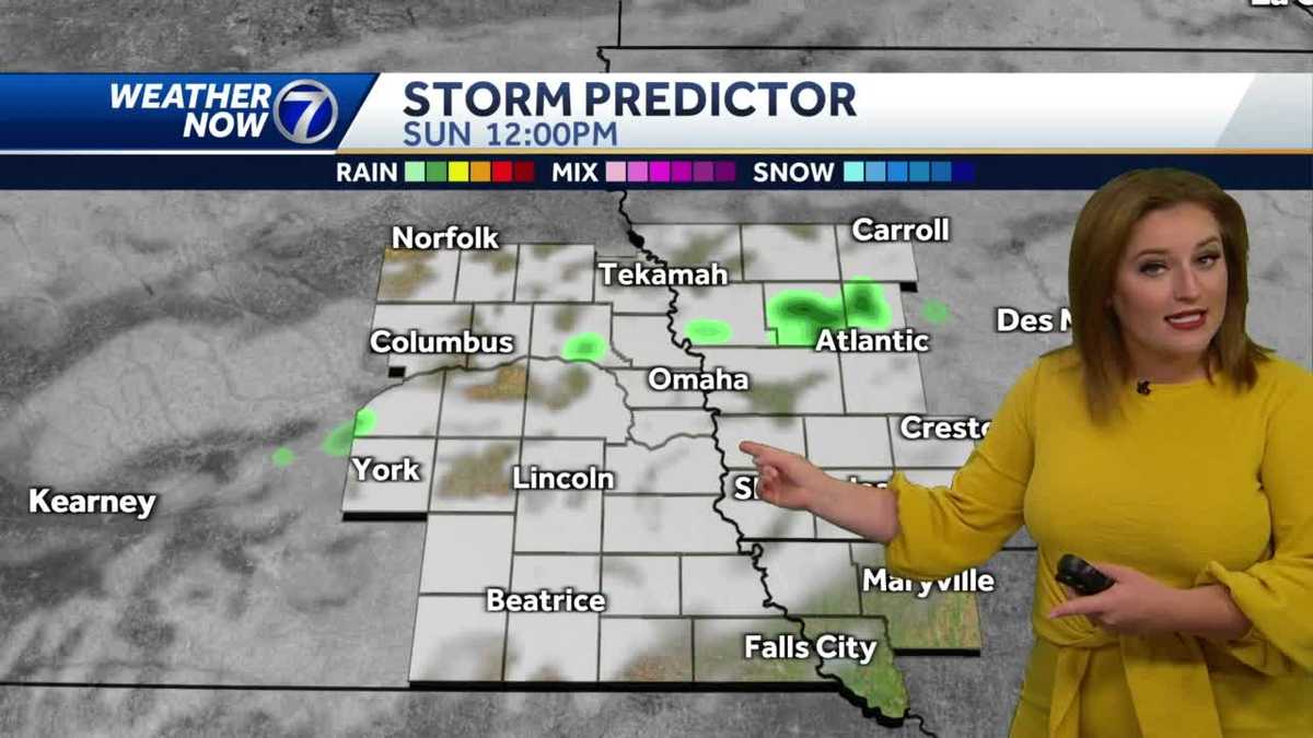 Isolated Sunday showers, cooler