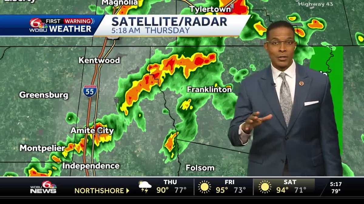 Rain and storms for Thursday