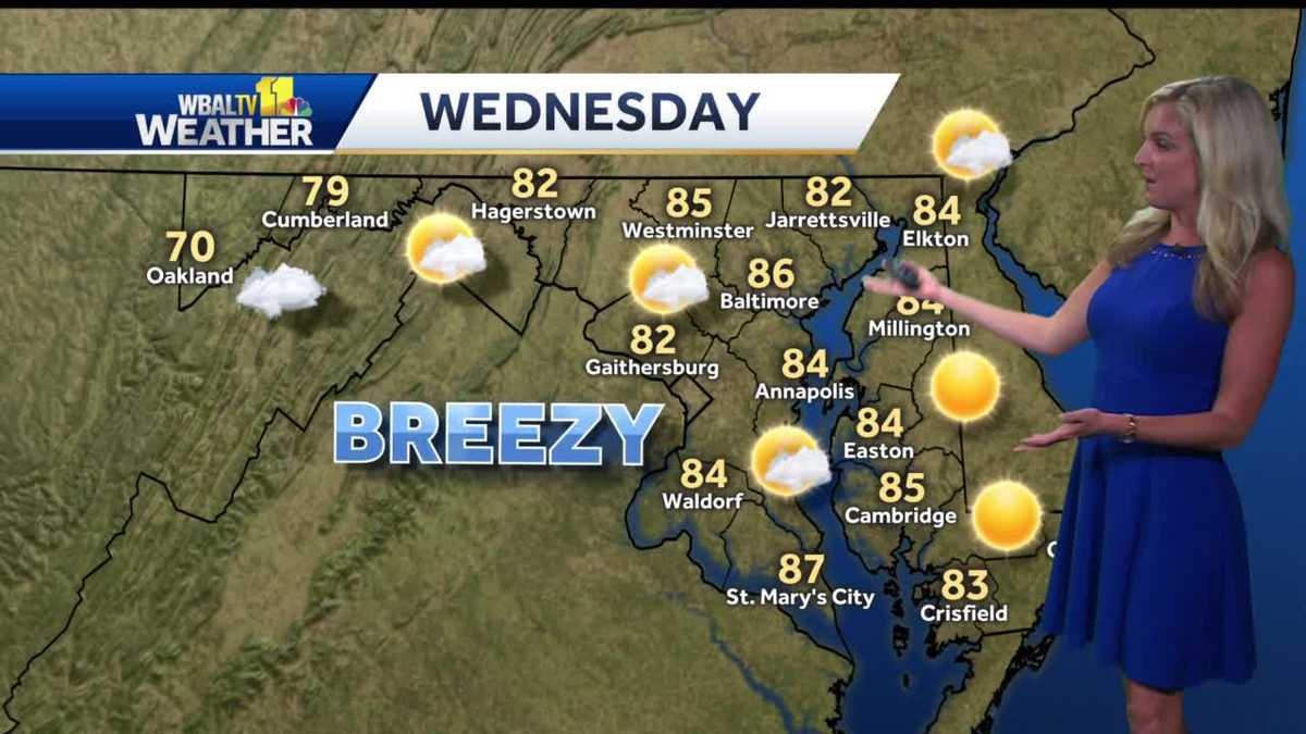Humidity lowers, nice breeze Wednesday afternoon