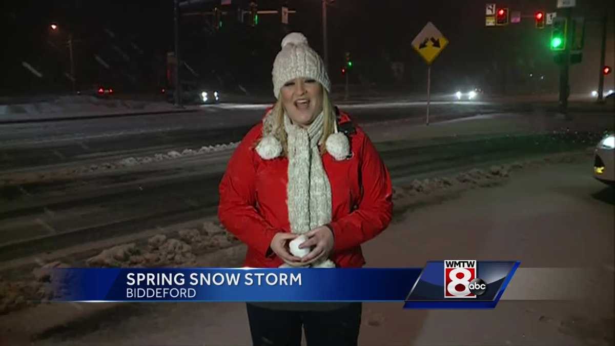 Maine gets slammed with spring snow storm