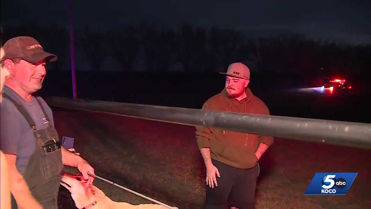 People in Deer Creek evacuate because of a large grass fire