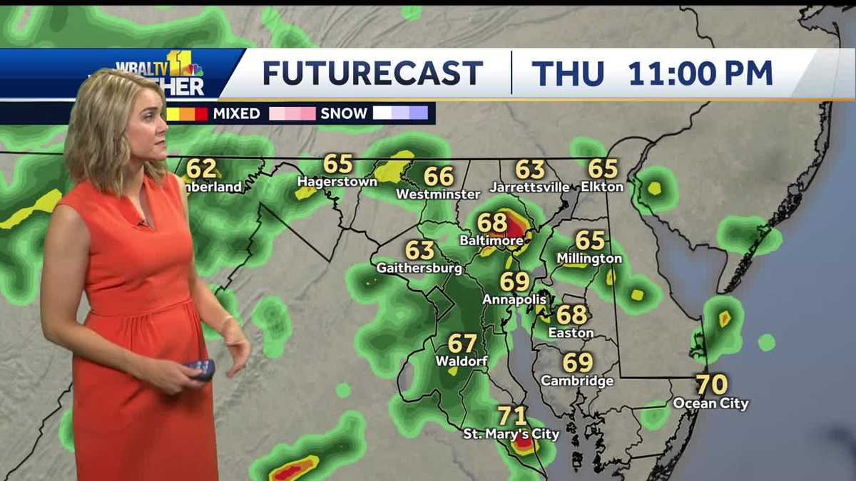 Rain again Thursday, possible evening thunderstorms