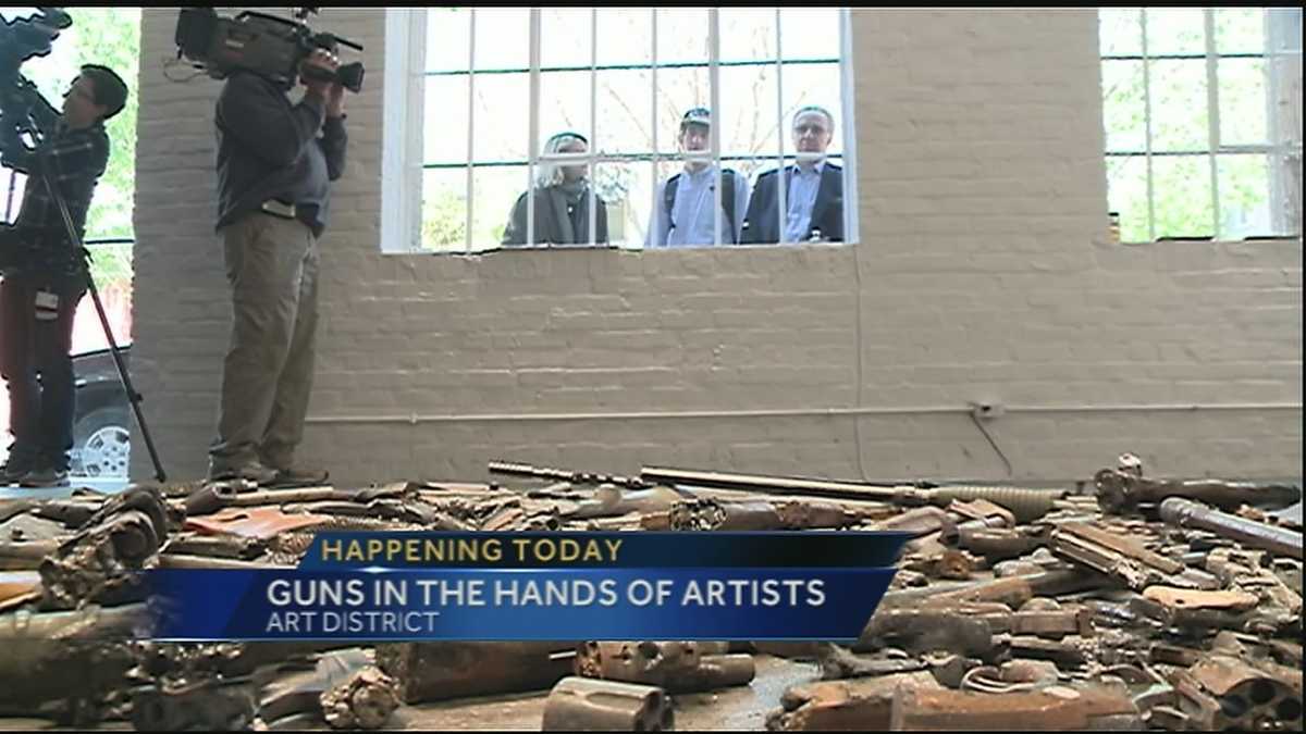 Art exhibit gives artists guns as a creative medium