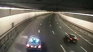 Trooper in Big Dig tunnel narrowly escapes crash