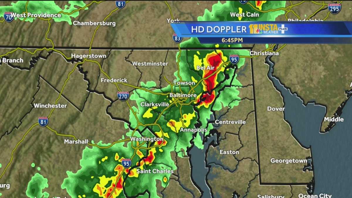 Storms roll through Maryland