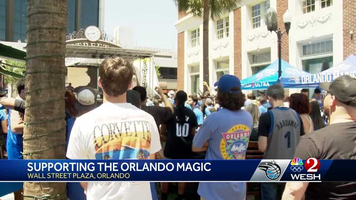 Fans fill Wall Street Plaza for Orlando Magic Watch Party
