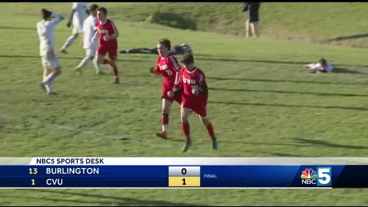 Top-seeded CVU soccer sinks Burlington for title-game ticket