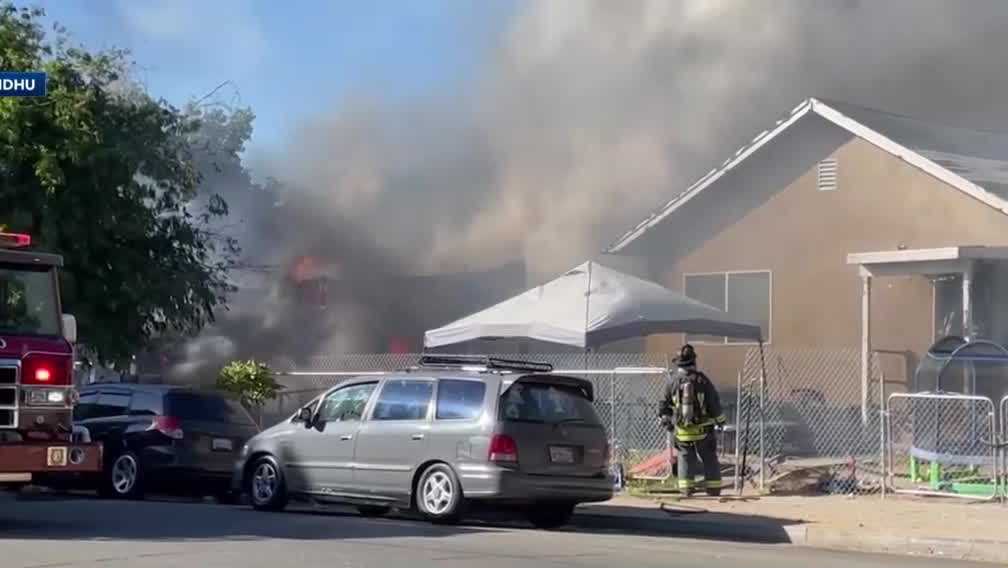 Fire in Modesto destroys one home, damages 2 others