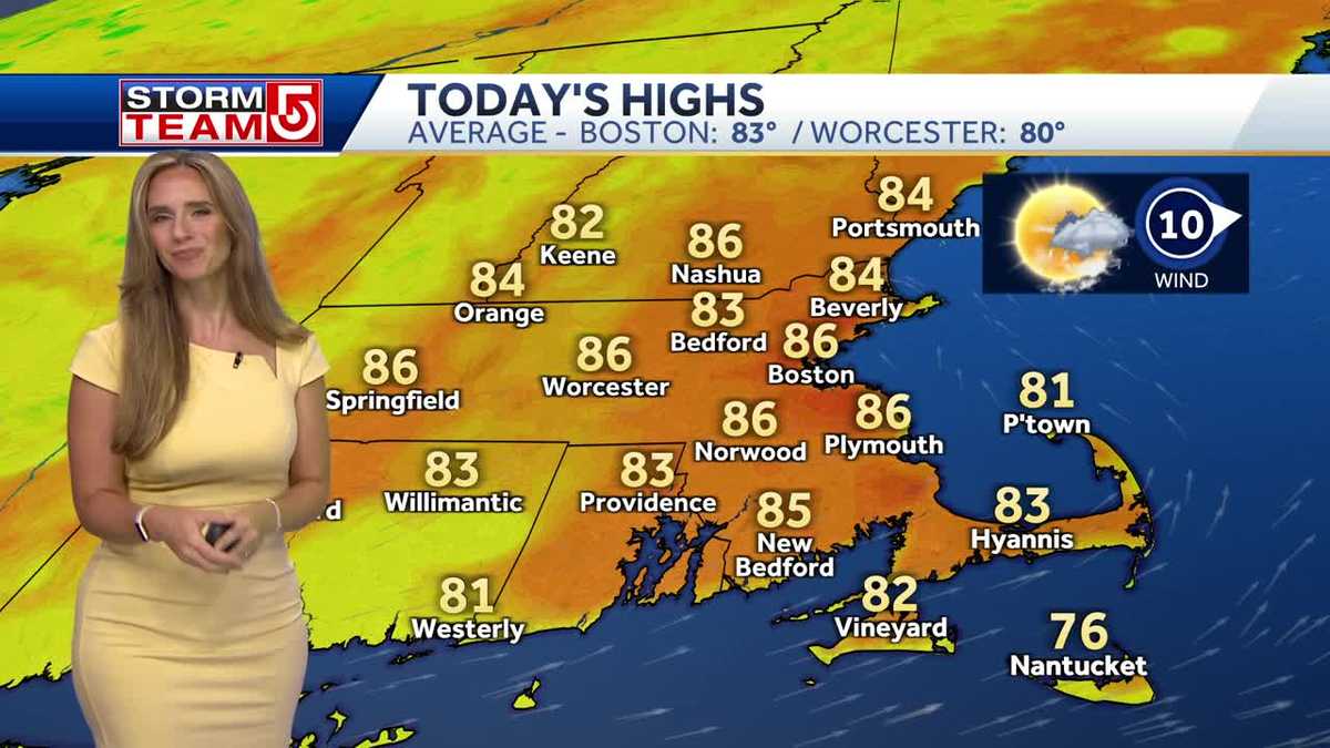 Video: Hazy, hot day with temps in 80s