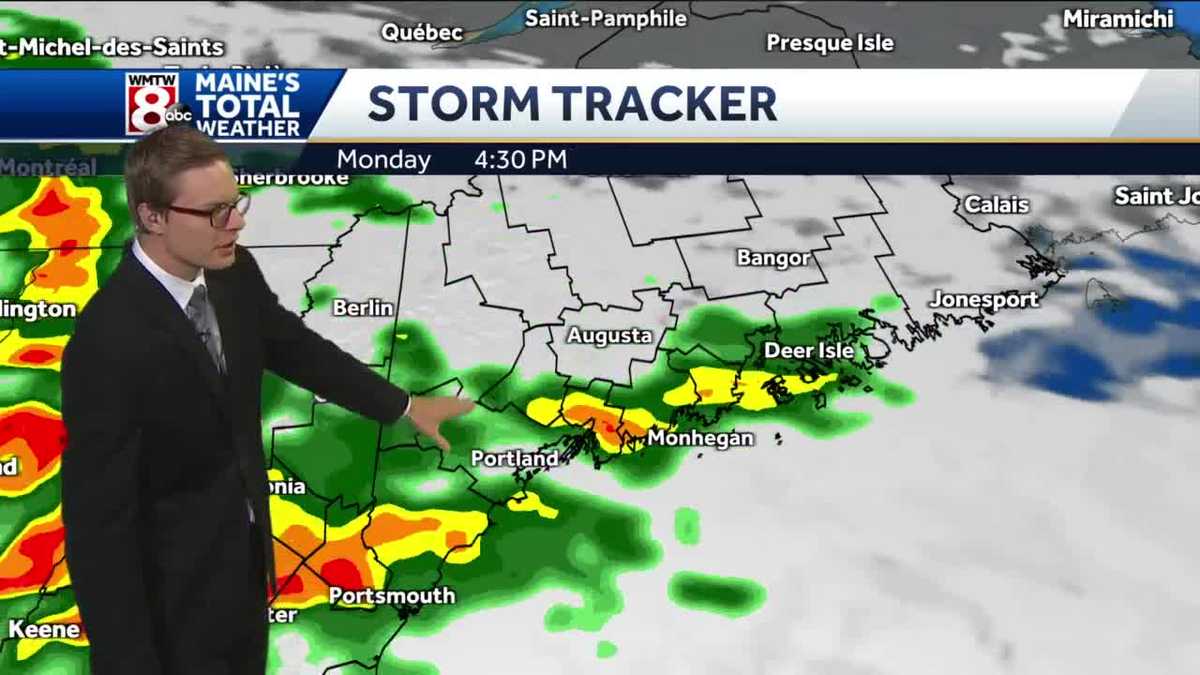 Cool temperatures with heavy rain later today