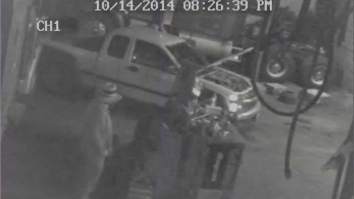 Caught on video: Man breaks into repair shop, takes his truck