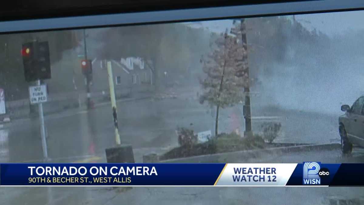 West Allis tornado caught on security camera West Allis tornado caught on security camera