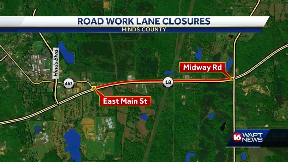 Highway 18 road work affecting westbound right lane