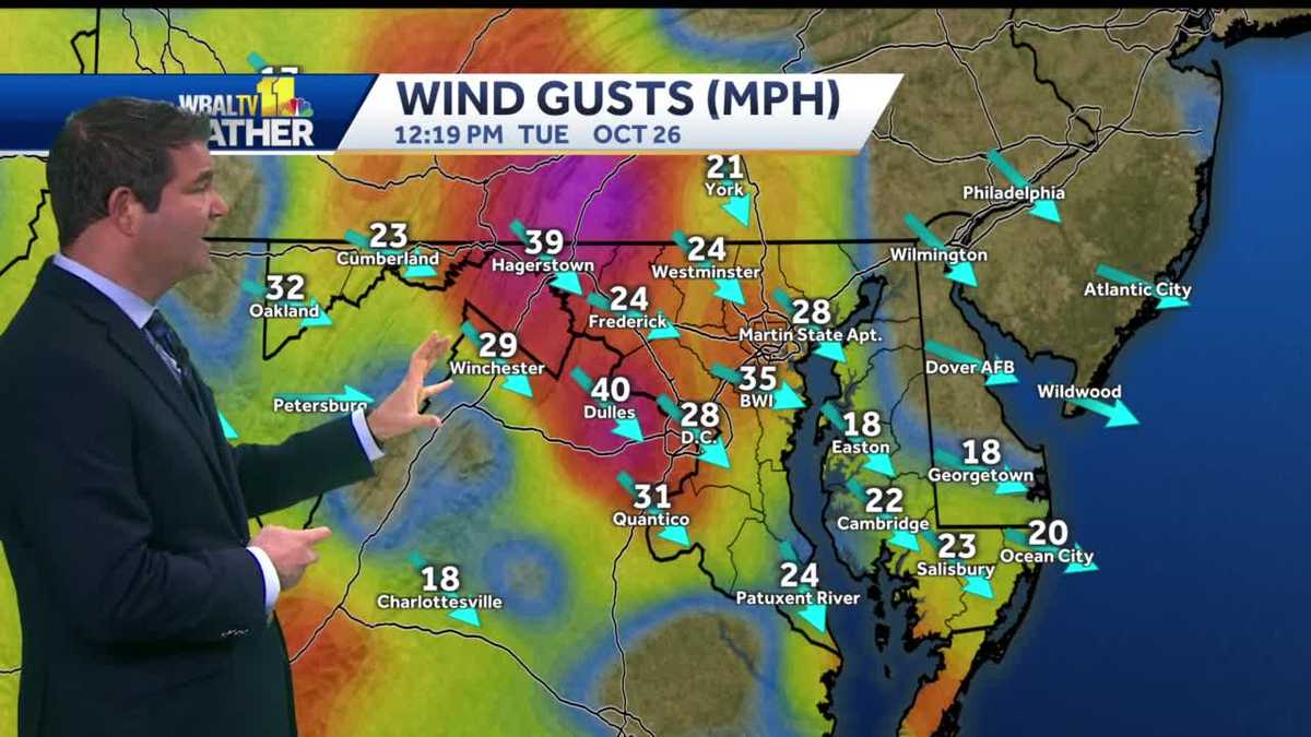 ⚠ Wind Alert: Gusts up to 40 mph