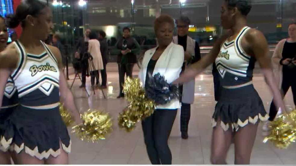 CIAA commissioner welcomed to Baltimore with airport pep rally