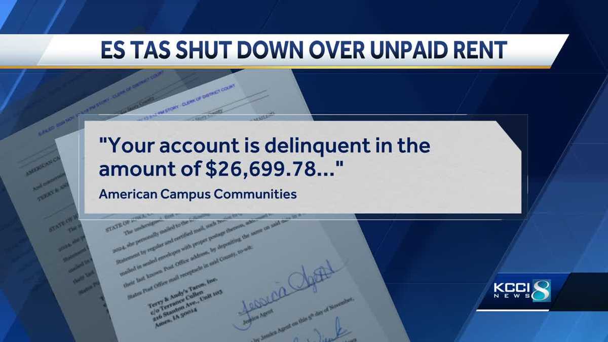 Ames' Es Tas Bar and Grill shut down over alleged unpaid rent