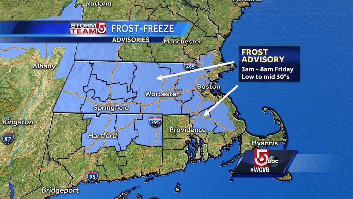 Video: Frost advisory up for most of Mass.