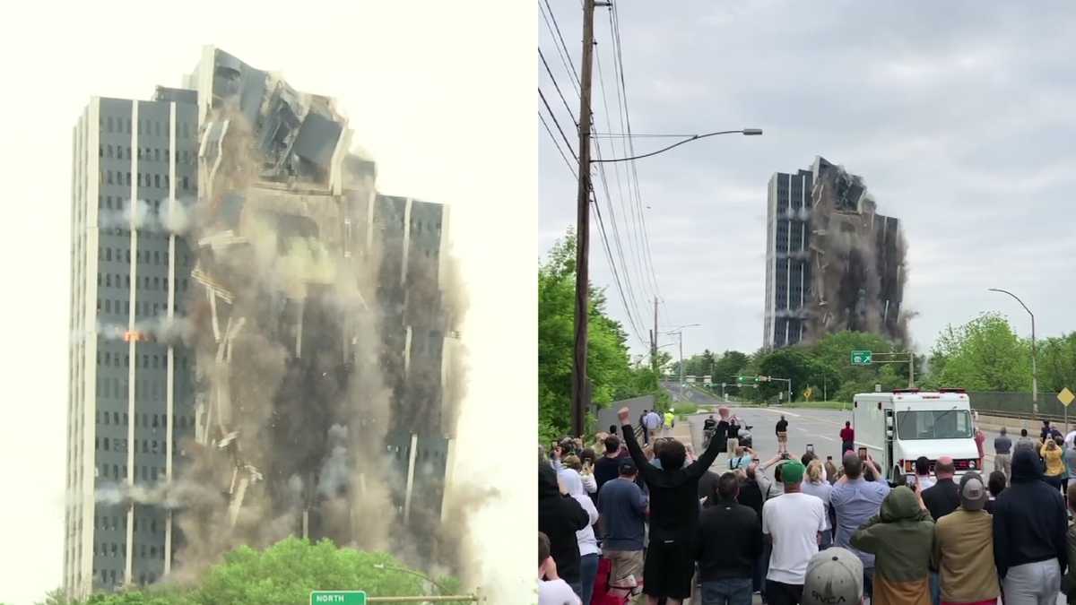 Watch video: 21-story building imploded to rubble within seconds