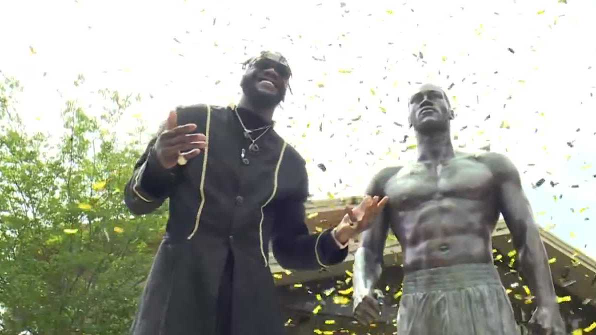 Deontay "Bronze Bomber" Wilder statue unveiled in Tuscaloosa