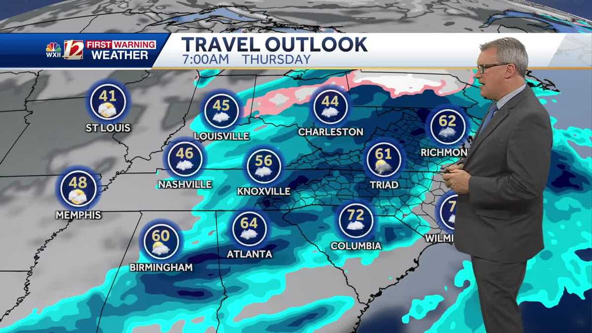 WATCH: Dry Triad travel after early Tuesday showers, rain returns ...