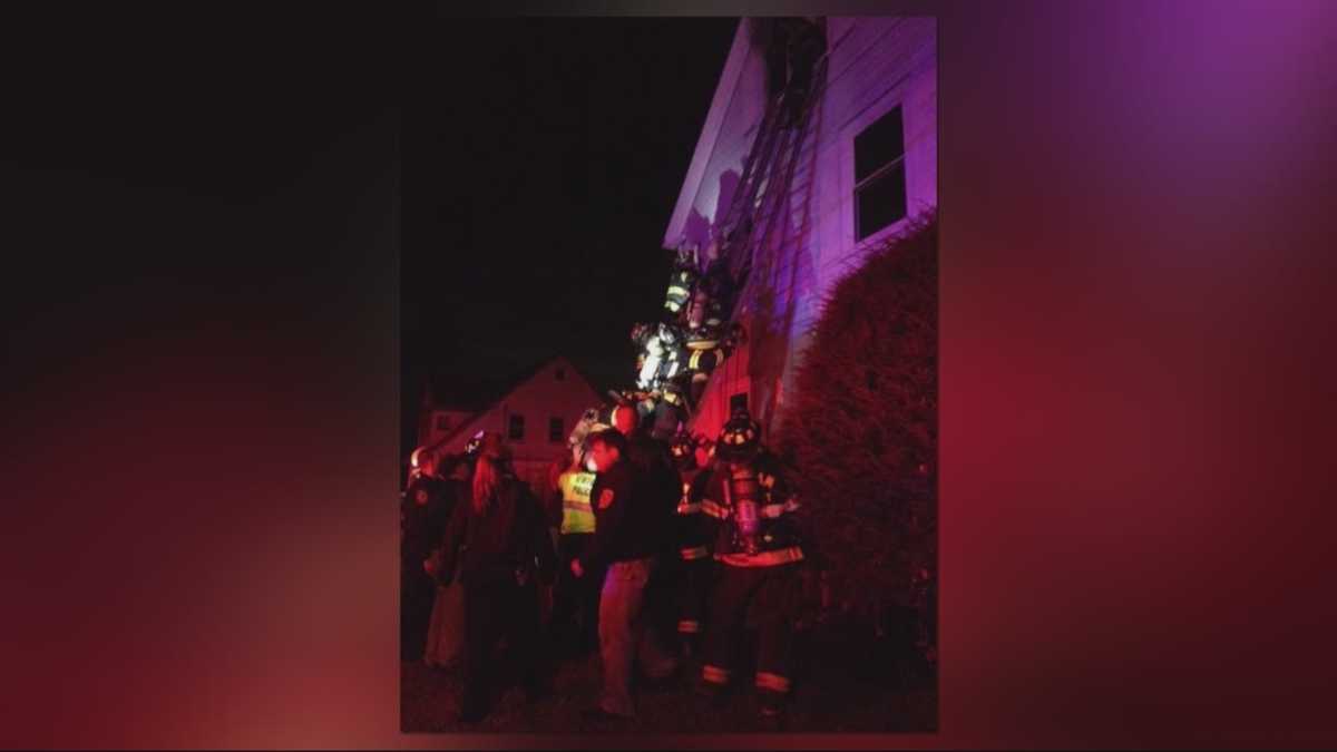 Man trapped in fire struggles for air