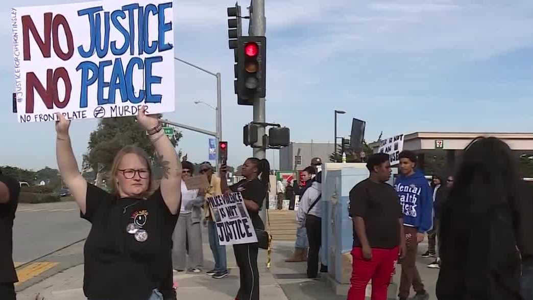 Protesters demand justice after Ronald Tinsley fatally shot by Marina ...