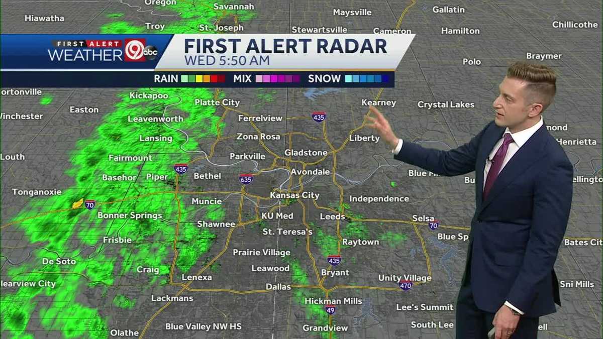 Scattered, light rain expected Wednesday