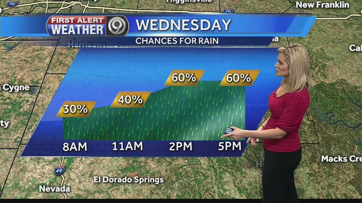 Rain chances increase later today