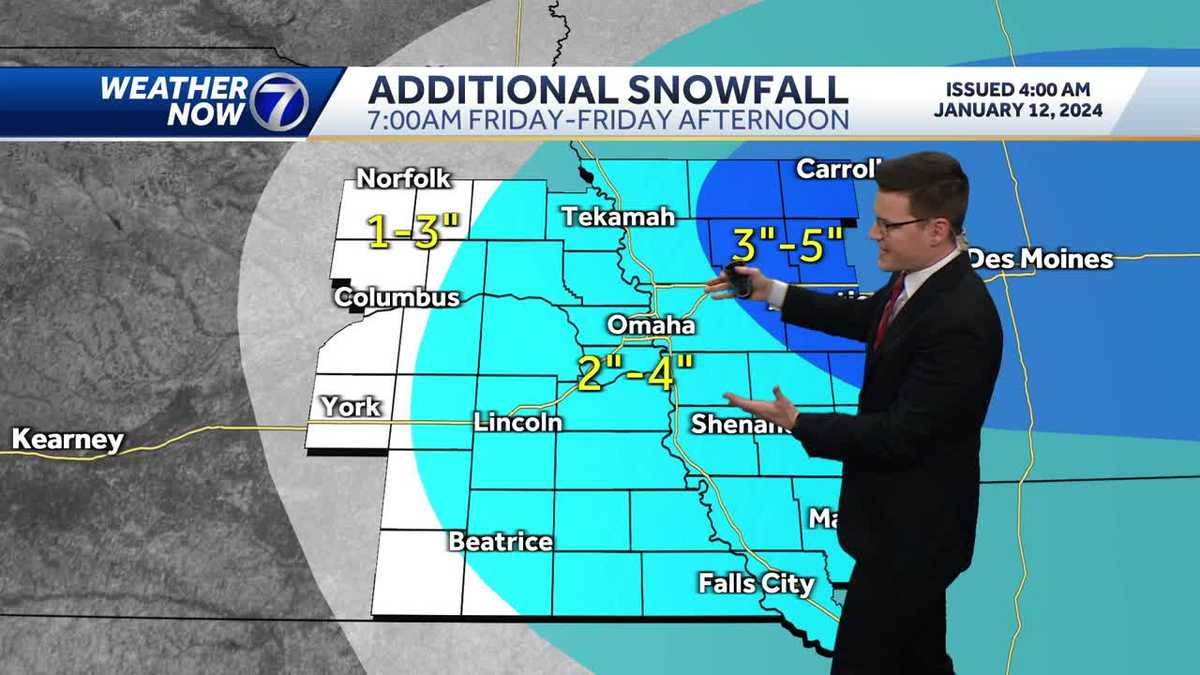Omaha morning weather forecast for Friday, January 12