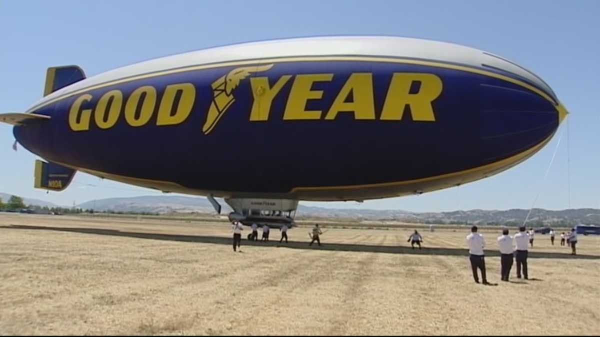 Iconic blimp makes farewell tour of California