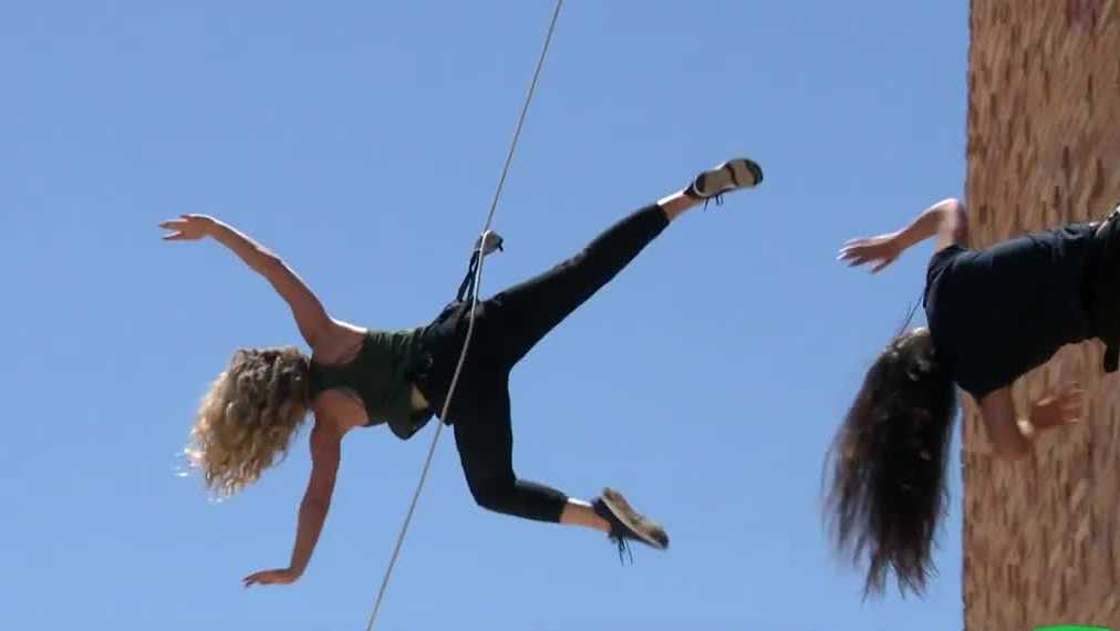 Vertical dancers hope to inspire students at Sacramento school