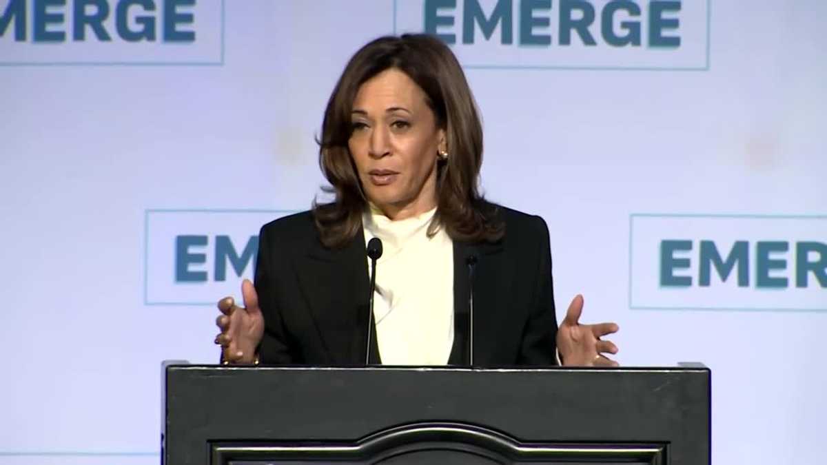 Kamala Harris lambasts Trump administration, calls for unity