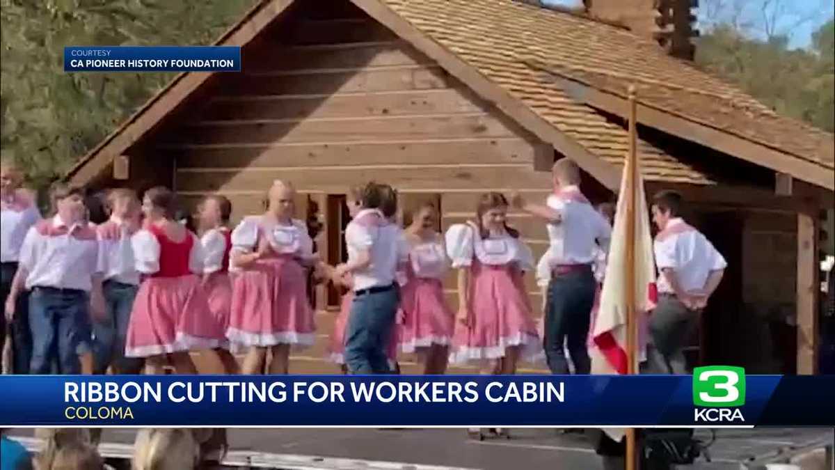 Ribbon cutting held for replica Gold Rush-era workers cabin in Coloma