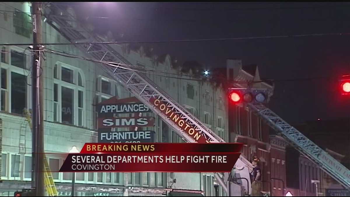 Fire damages several Covington businesses