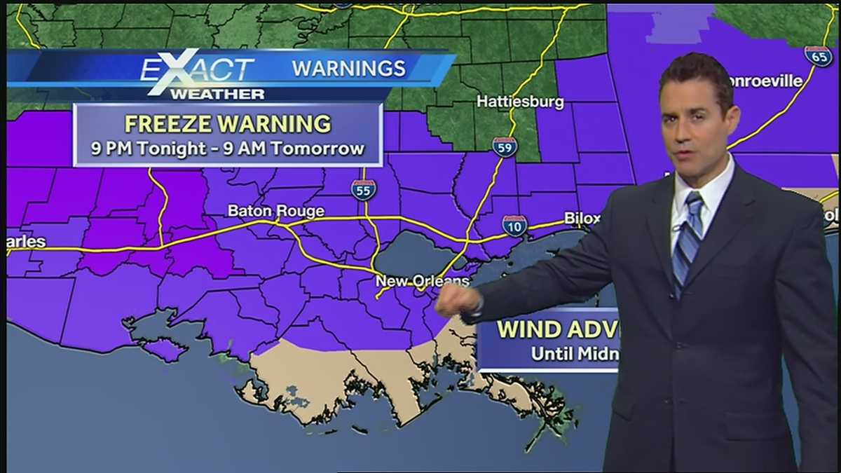 Windy, cold with a freeze warning