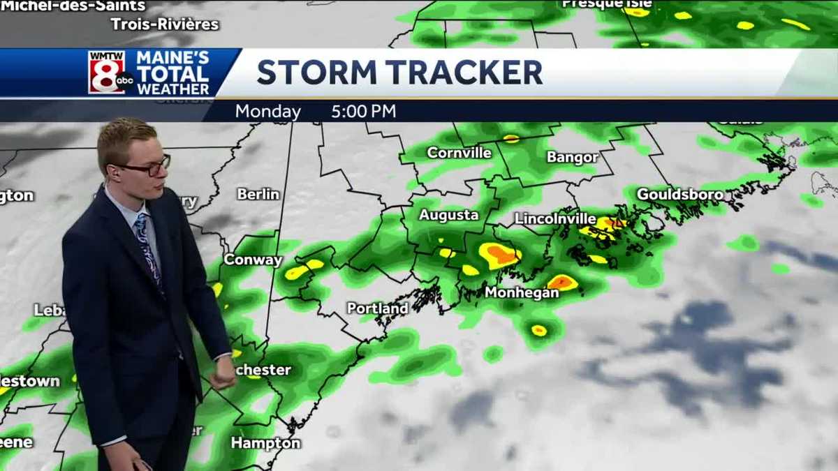 Wet weather continues into Monday afternoon