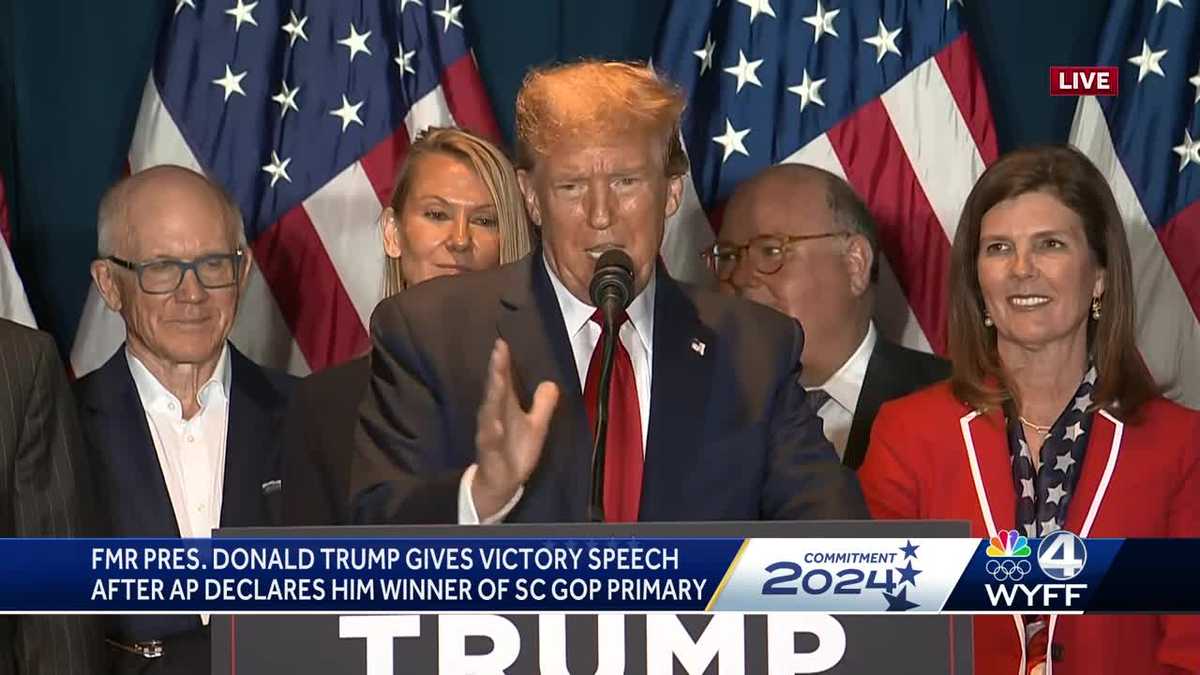 South Carolina: Donald Trump speaks after winning SC GOP primary