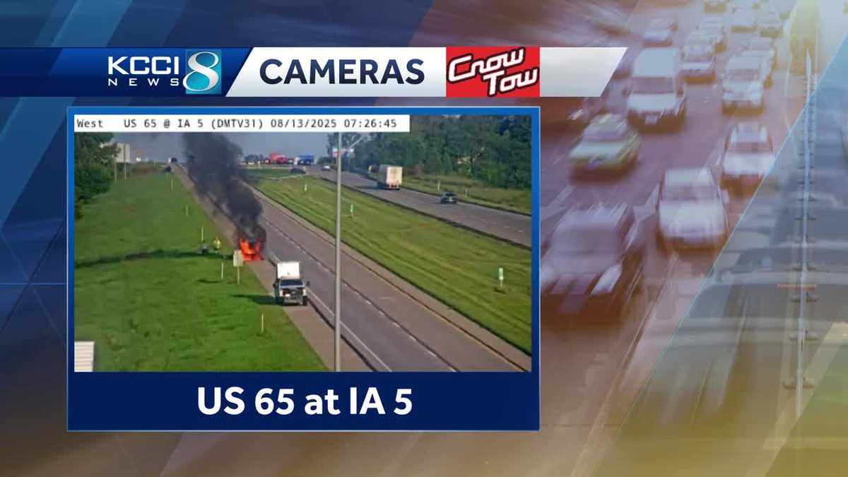 WATCH: Iowa DOT camera catches large vehicle fire on video