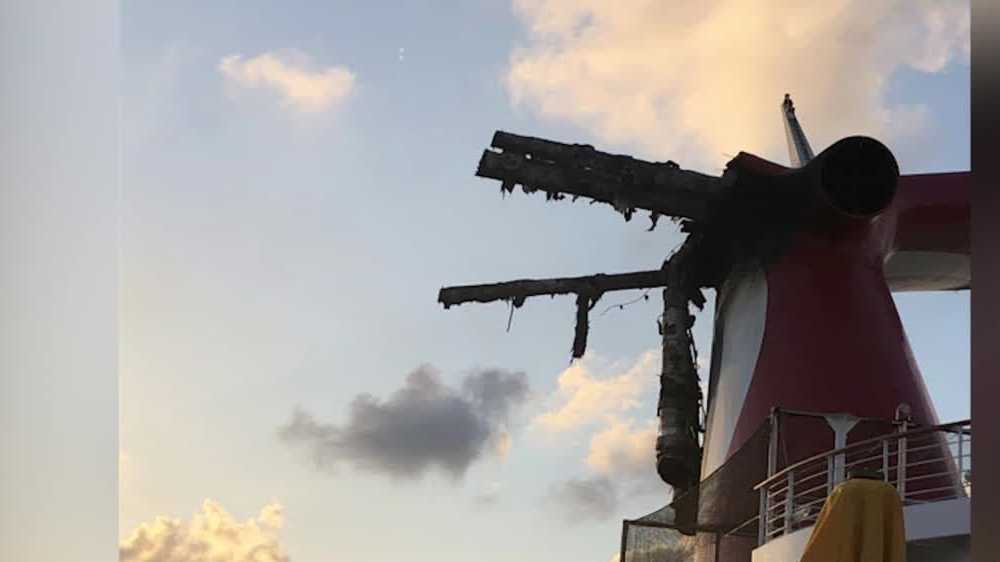Passenger on Carnival cruise ship that caught fire watched flames