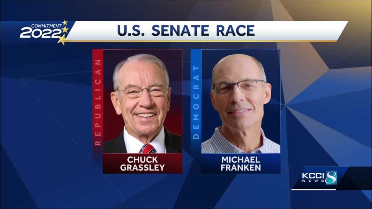 Incumbent Sen Chuck Grassley Mike Franken Take Part In Senate Debate