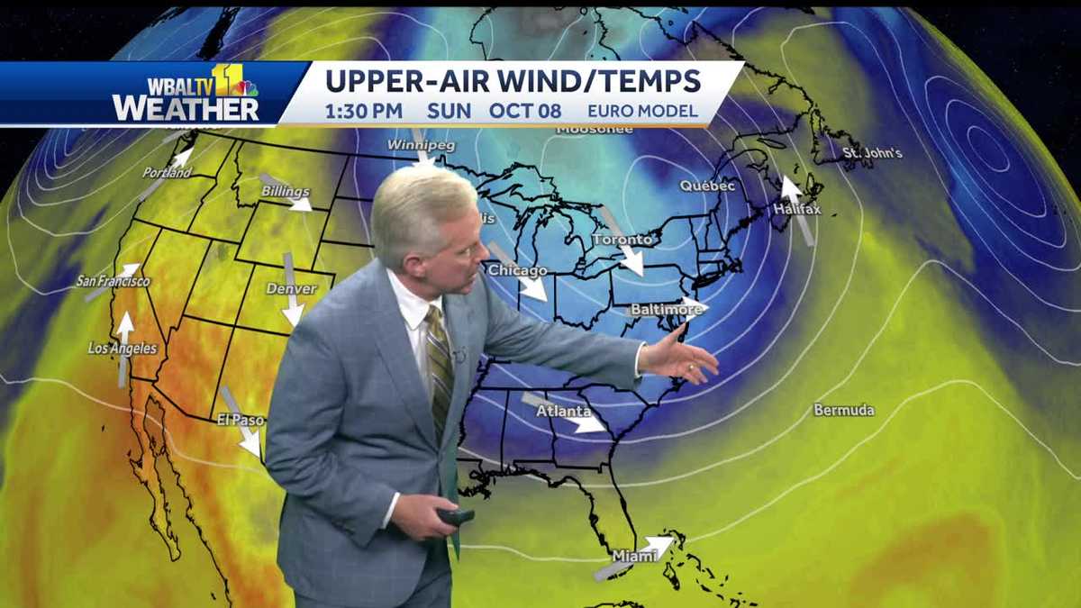 Cooler fall air creeping toward Baltimore area