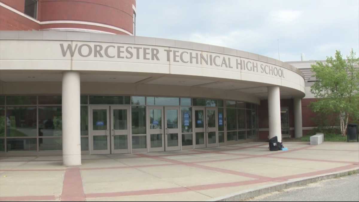 President delivering graduation address at Worcester school