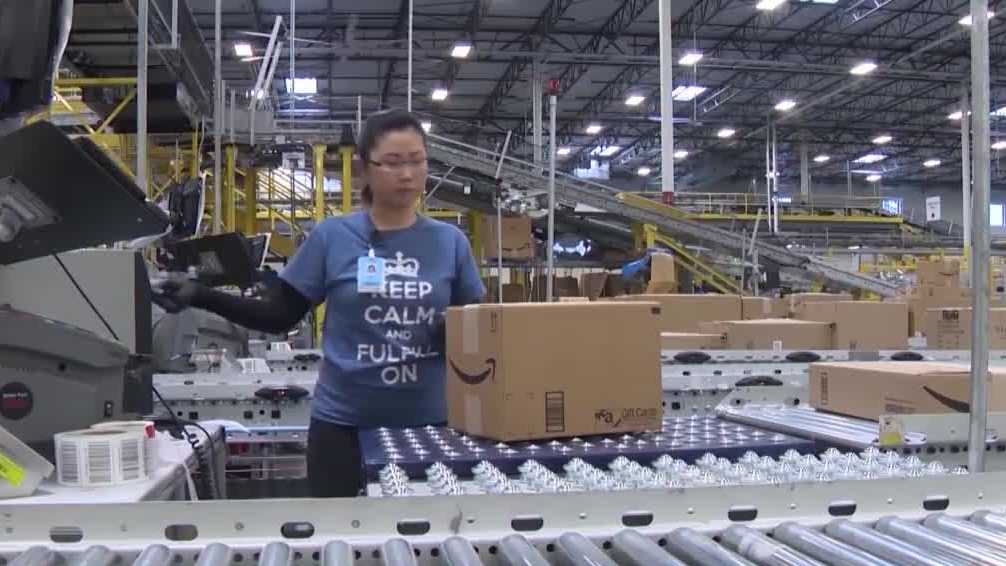 Tracy Amazon fulfillment center is hive of activity on Cyber Monday