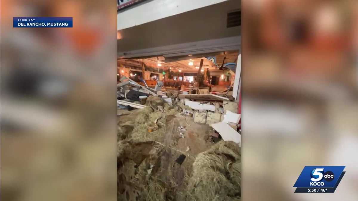 Mustang restaurant left picking up the pieces after truck plows through ...