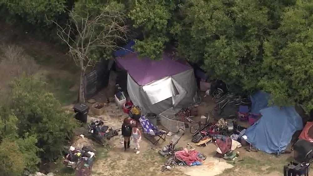 Homeless encampment encroaches Sacramento cemetery