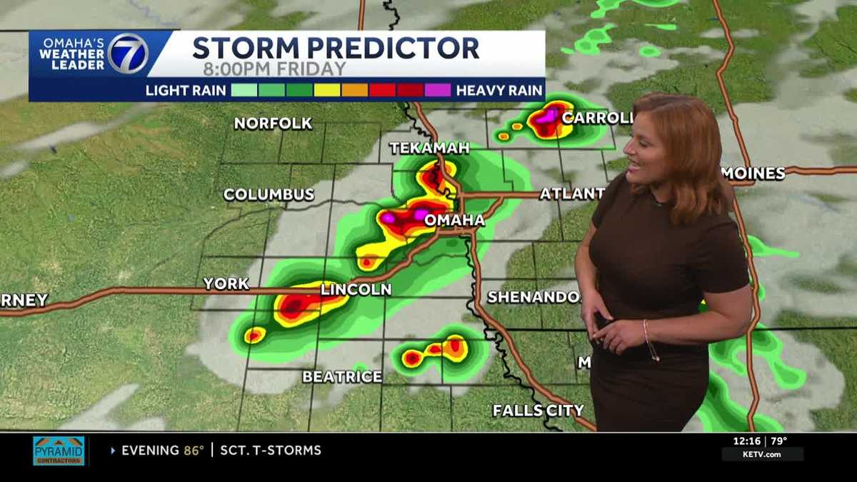 Chances for storms late Friday afternoon for Omaha area